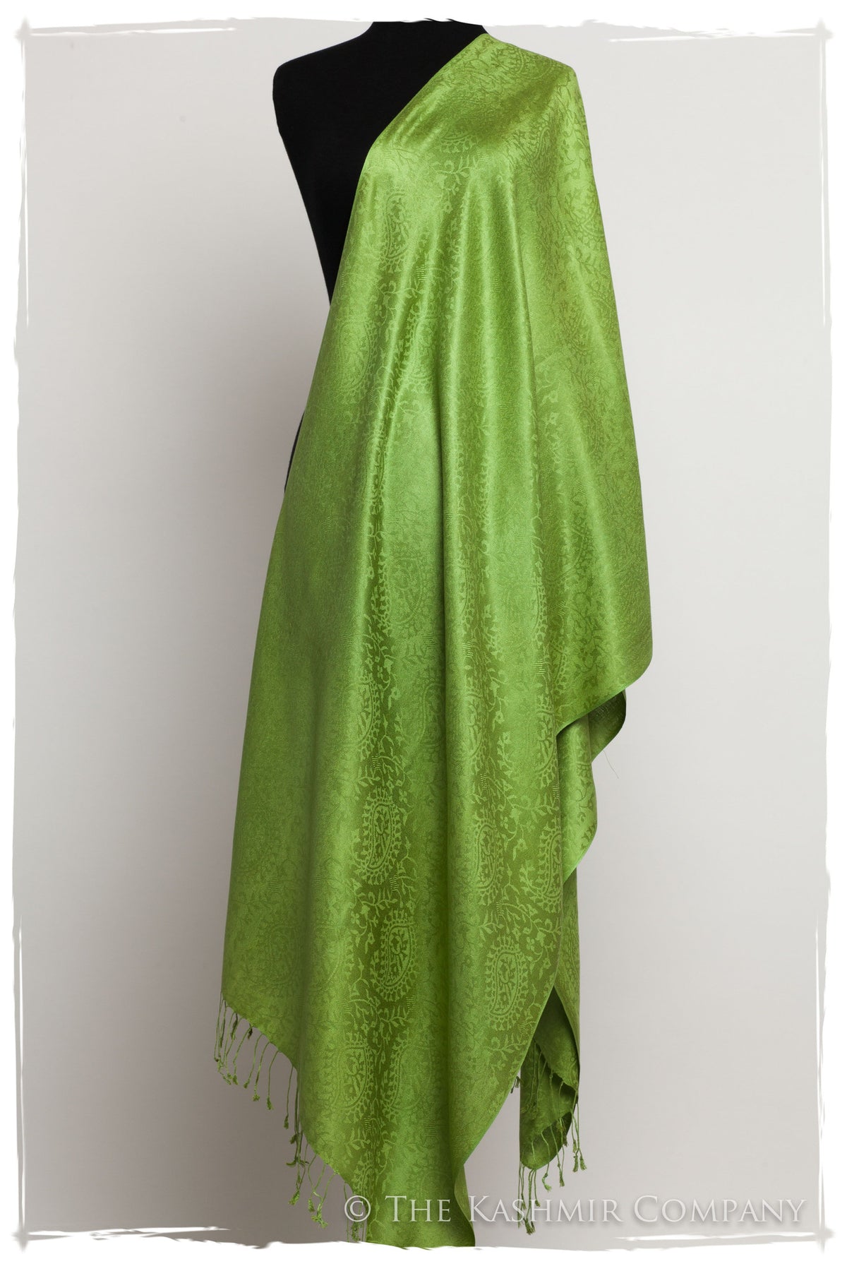 Chartreuse Royale Paisley Silk Scarf / Shawl — Seasons by The Kashmir ...
